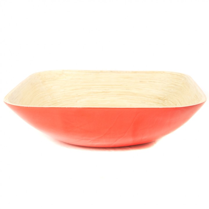 Red Bamboo Bowls, Fruit Bowls & Eco Friendly Serving Bowls